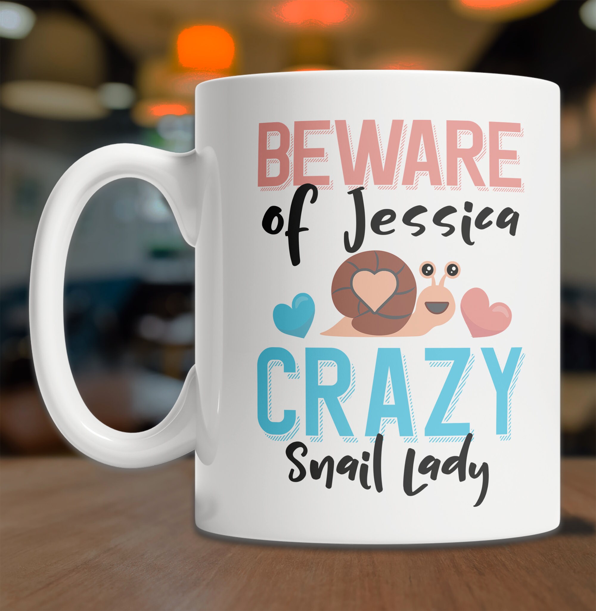 Custom Snail Mug Snail Name Mug Personalized Snail Gift | Etsy