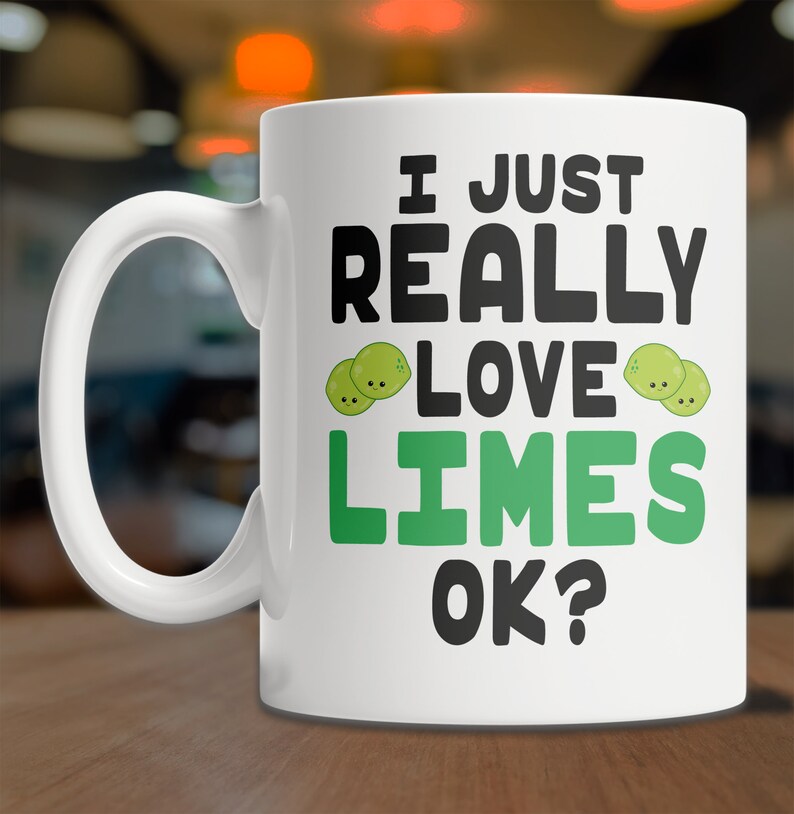 Kawaii Lime Mug for Lime Lovers Cute Lime Gift Mug I Love - Etsy