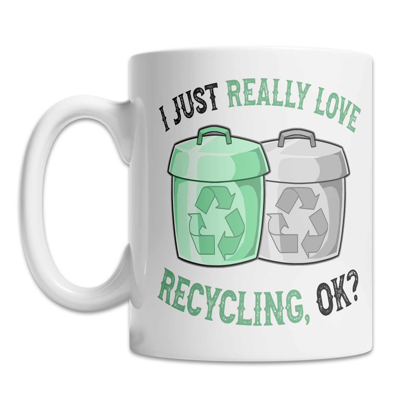 I Love Recycling Mug Cute Recycling Mug for Recyclers | Etsy