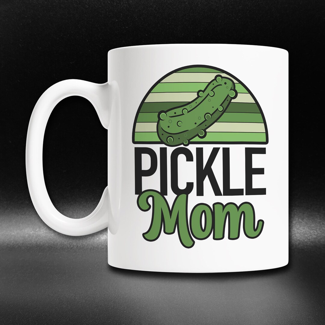 Retro Sunset Pickle Mom Coffee Mug: Pickle Lover Gift - Etsy
