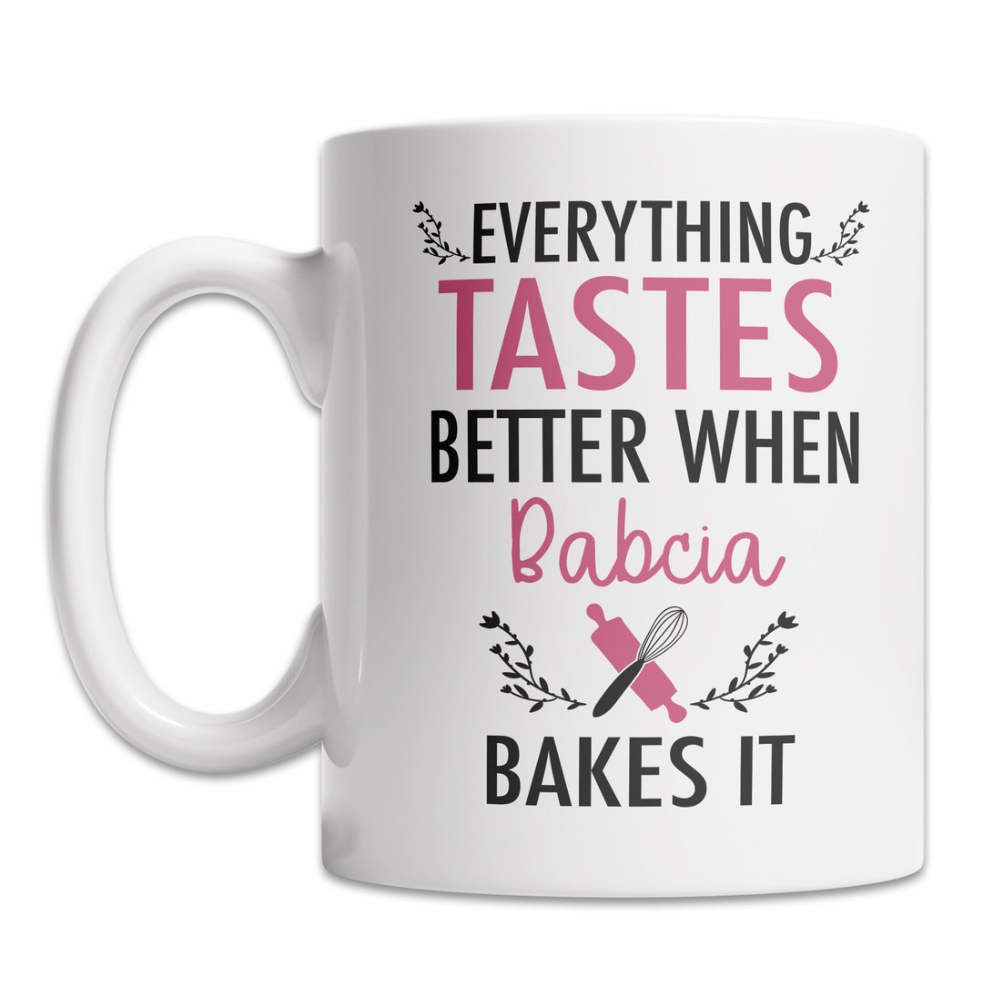 Funny Babcia Mug, Cute Babcia Gift Idea, Babcia Baking Mug, Babcia ...