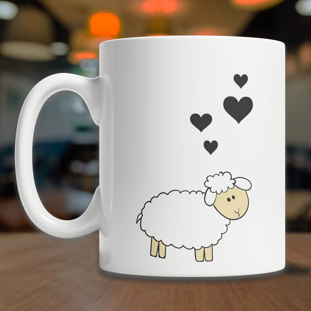 Cute Sheep Mug - Farm Animal Mug - I Love Sheep Mug - Gift for Farmers ...