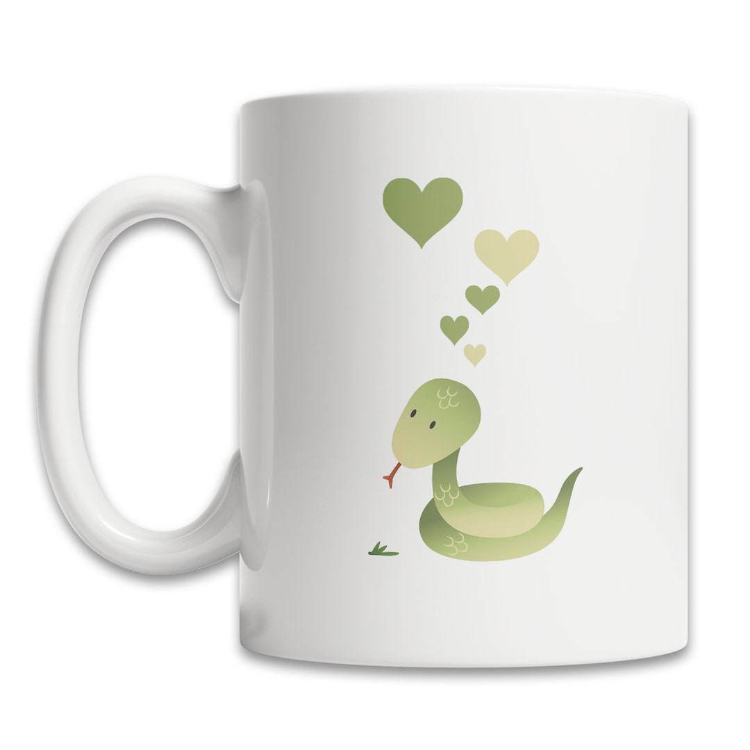 Taza de café con una linda serpiente - Taza que ama a las serpientes ...