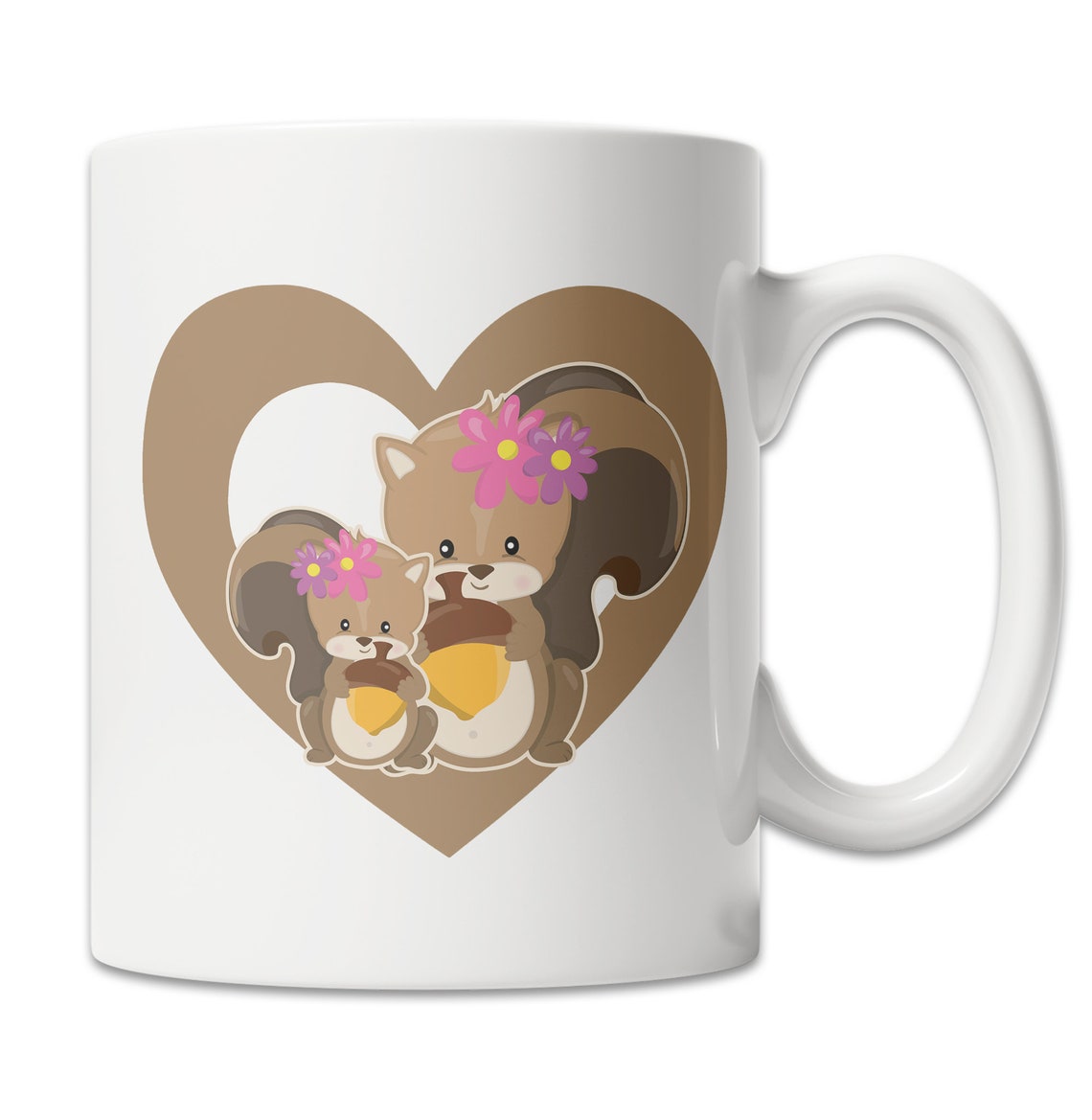 Squirrel Heart Mug I Love Squirrels Mug Kawaii Squirrel - Etsy