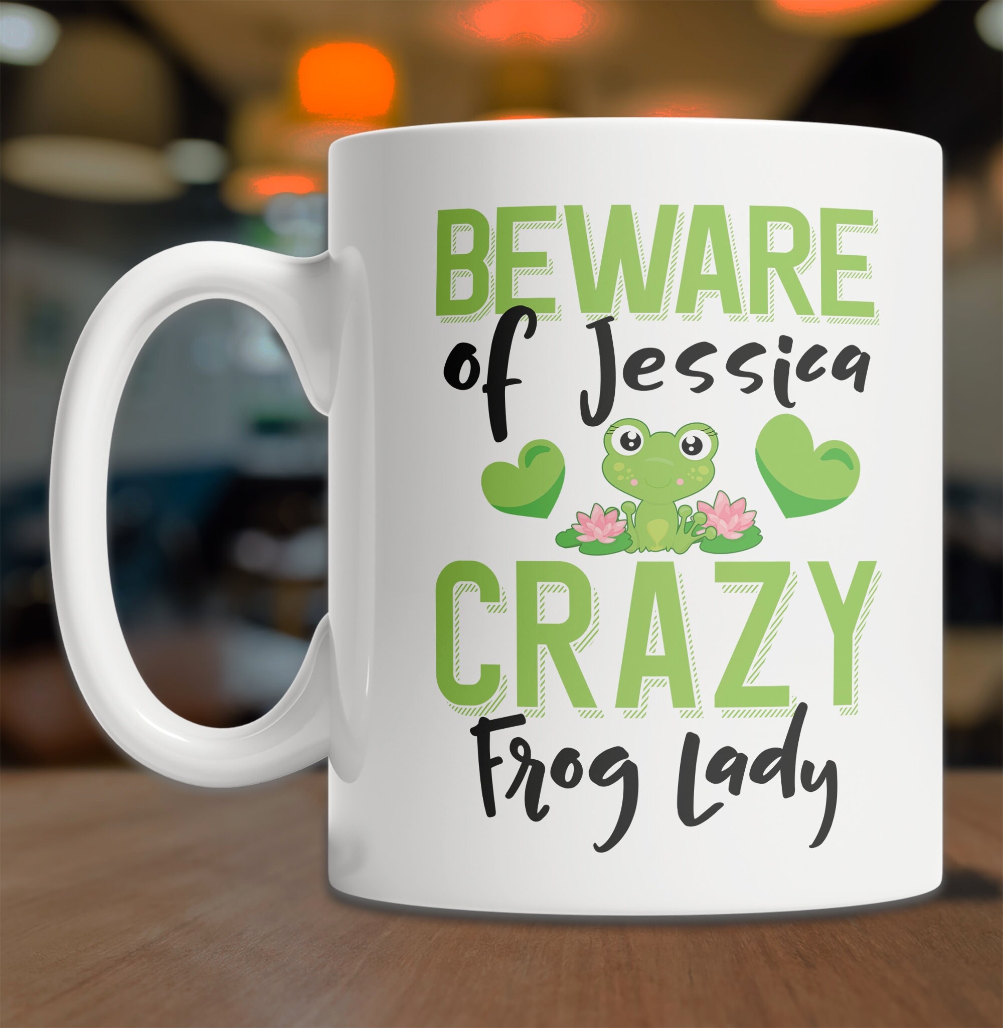 Custom Frog Mug Frog Name Mug Personalized Frog Gift | Etsy