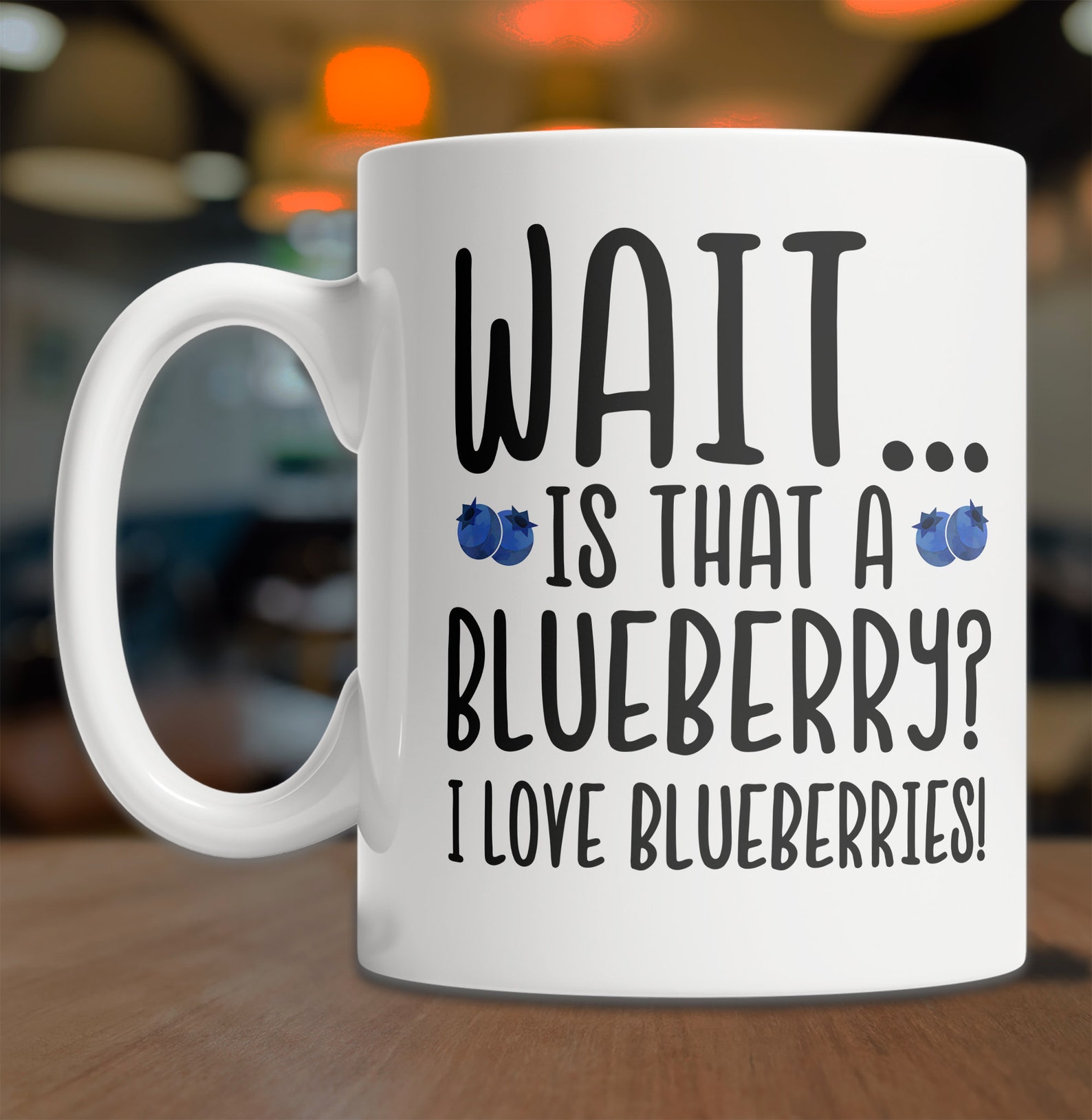 I Love Blueberries Mug Blueberry Lover Mug Cute Blueberry | Etsy