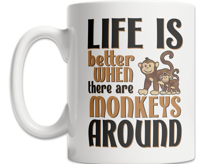 I Just Really Like Monkeys Ok Mug I Love Monkeys Mug Cute Monkey Mug ...