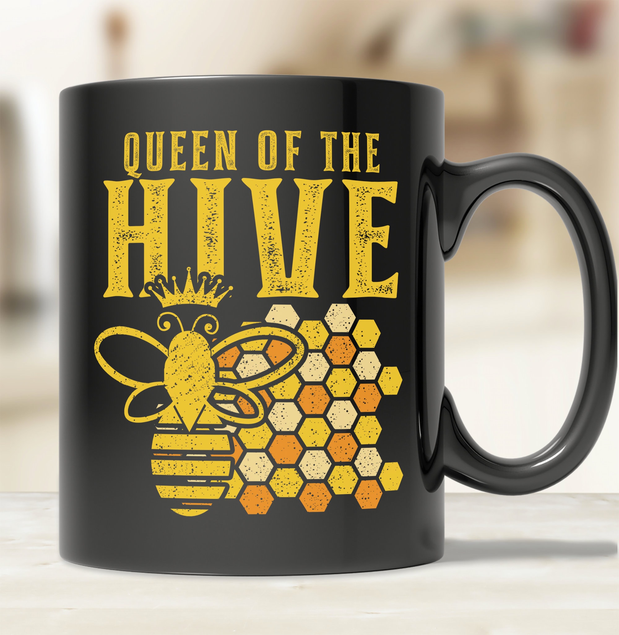 Queen of the Hive Mug Queen Bee Mug Honeycomb Bee Mug | Etsy