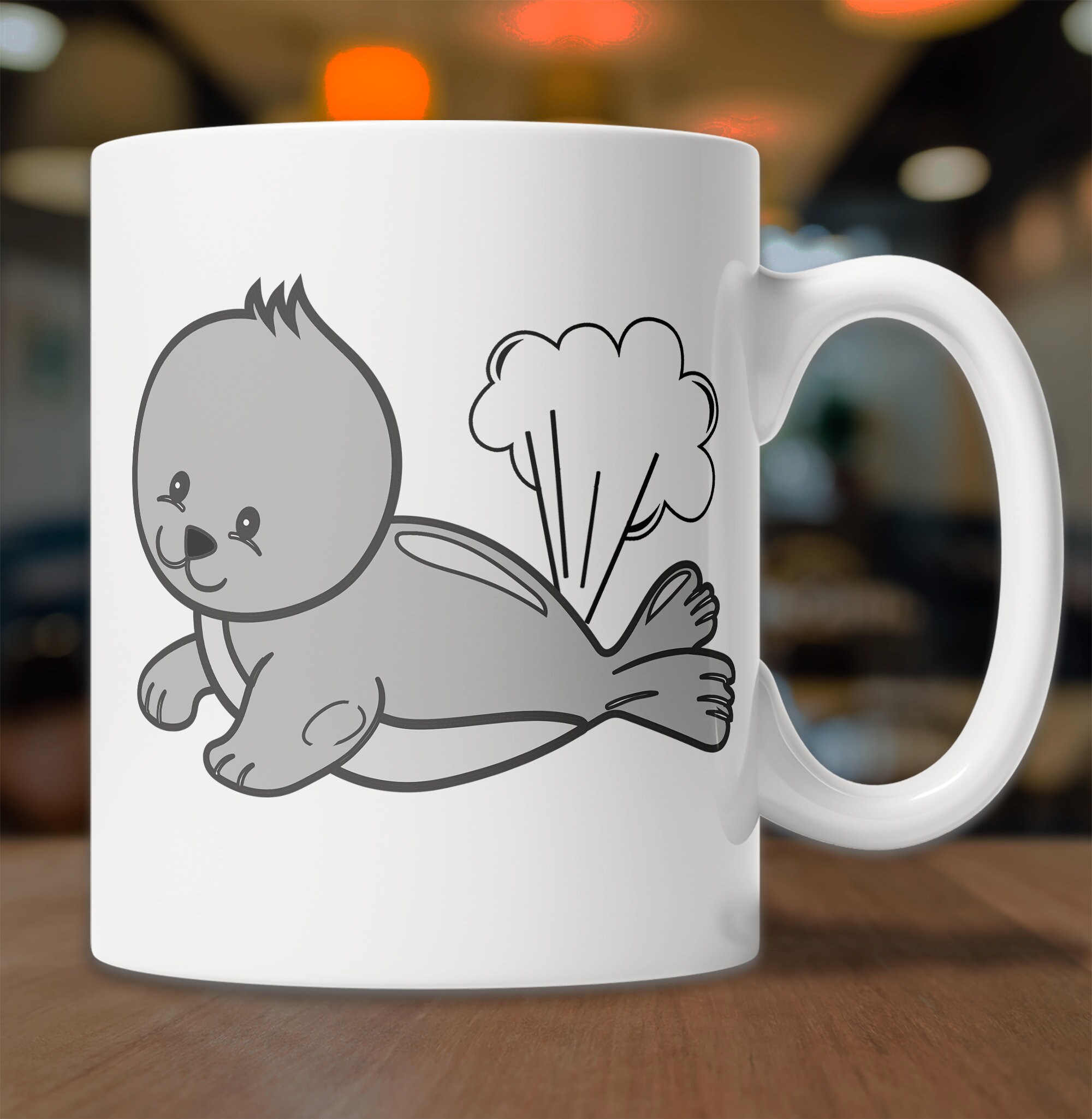 Farting Seal Mug Cute Seal Mug Seal Lover Gift Idea - Etsy