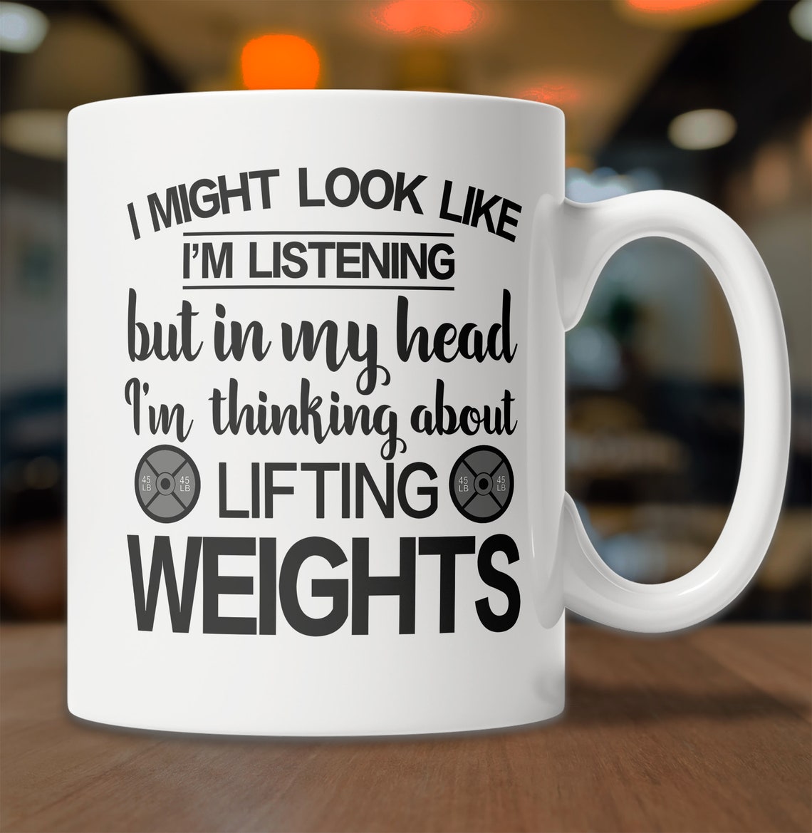 Cool Weight Lifter Gift Bodybuilder Gift Idea Thinking | Etsy