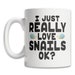 Cute Snail Mug I Love Snails Mug Cute Snail Gift Mug - Etsy