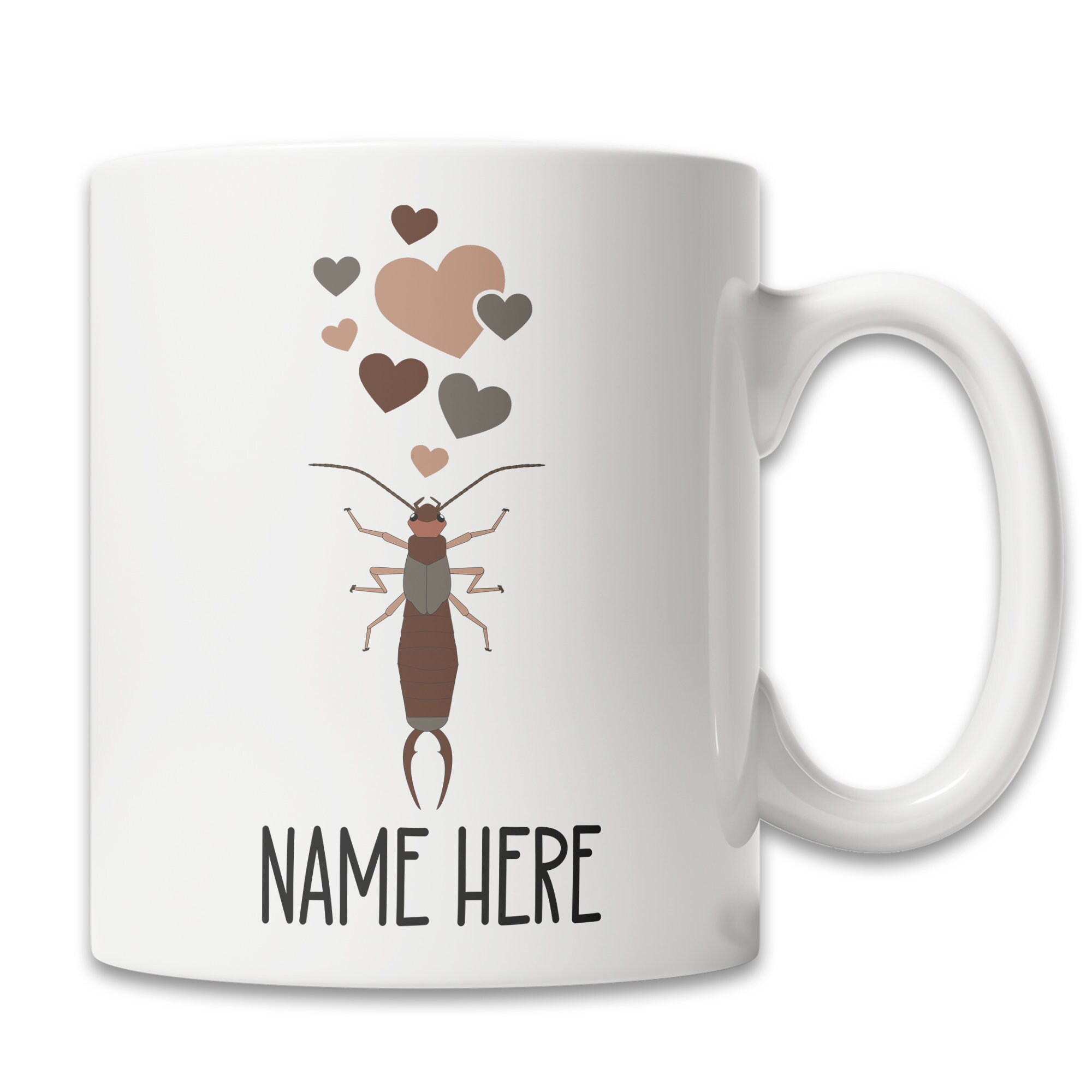 Personalized Earwig Mug - Custom Pincher Bug Mug - Earwig Name Mug ...
