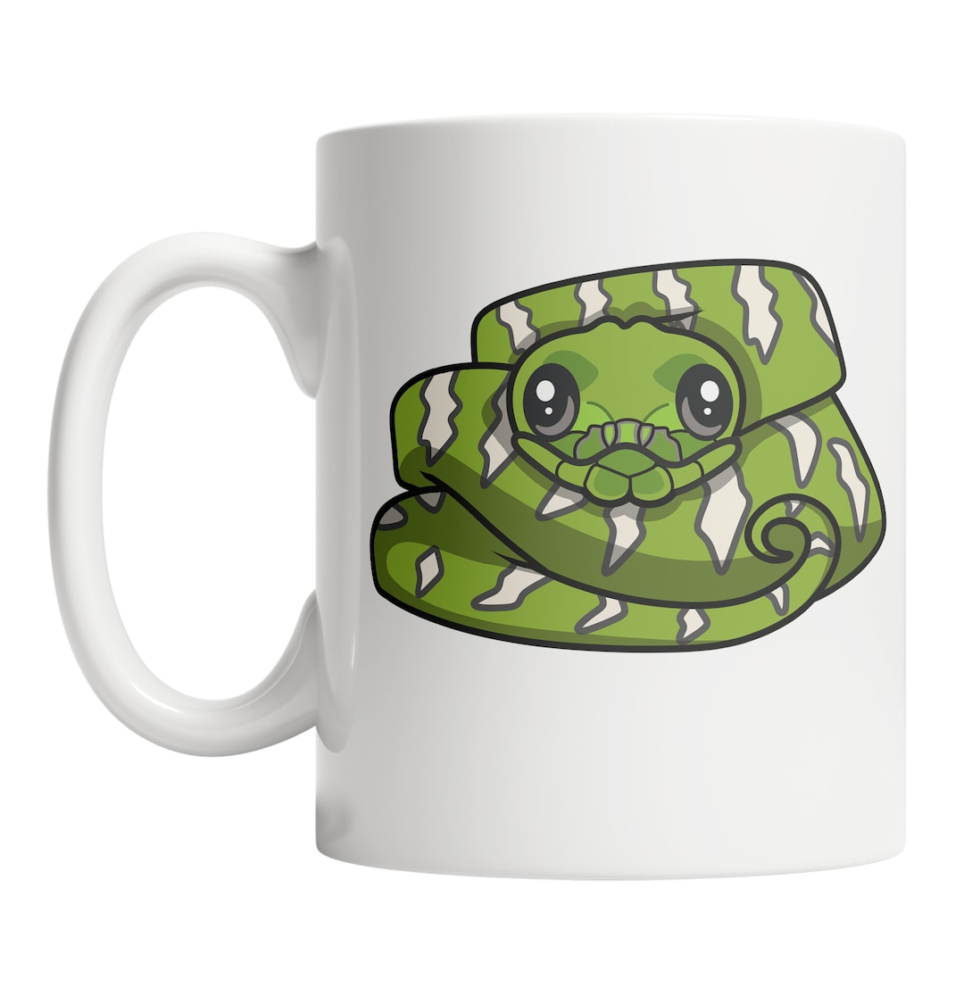 Emerald Tree Boa Mug - Boa Constrictor Owner Gift - Cute Snake Mug ...