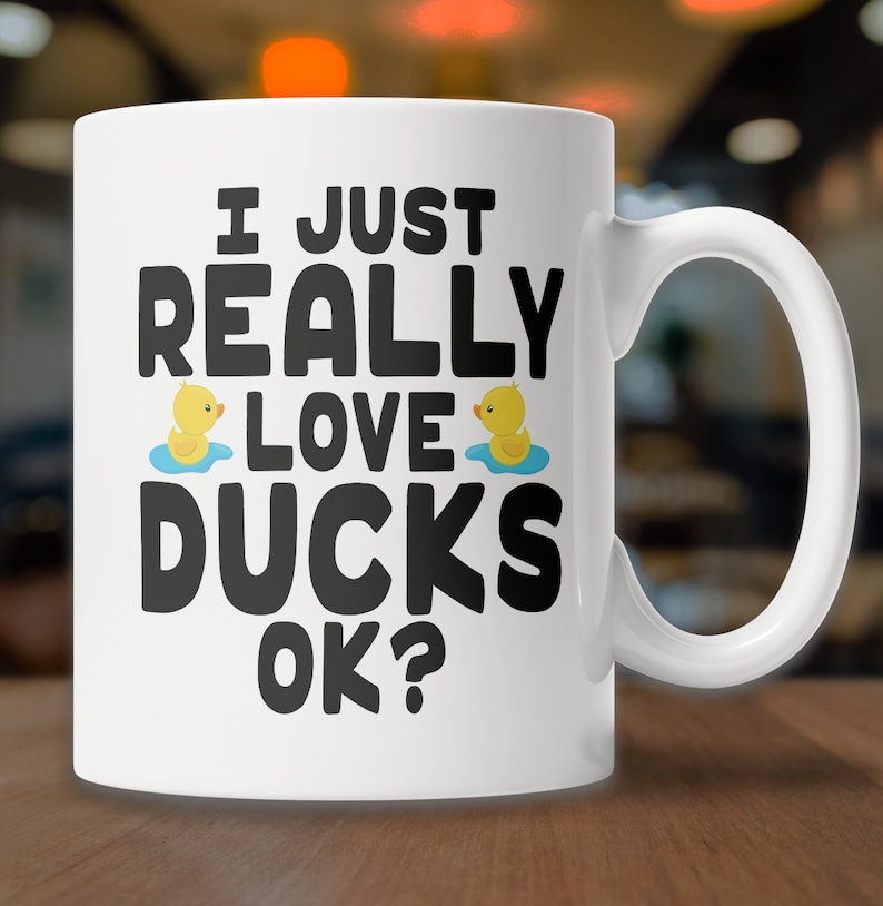 Cute Duck Mug, I Love Ducks Mug, Funny Duck Mug, Duck Lover Gift, Cute ...
