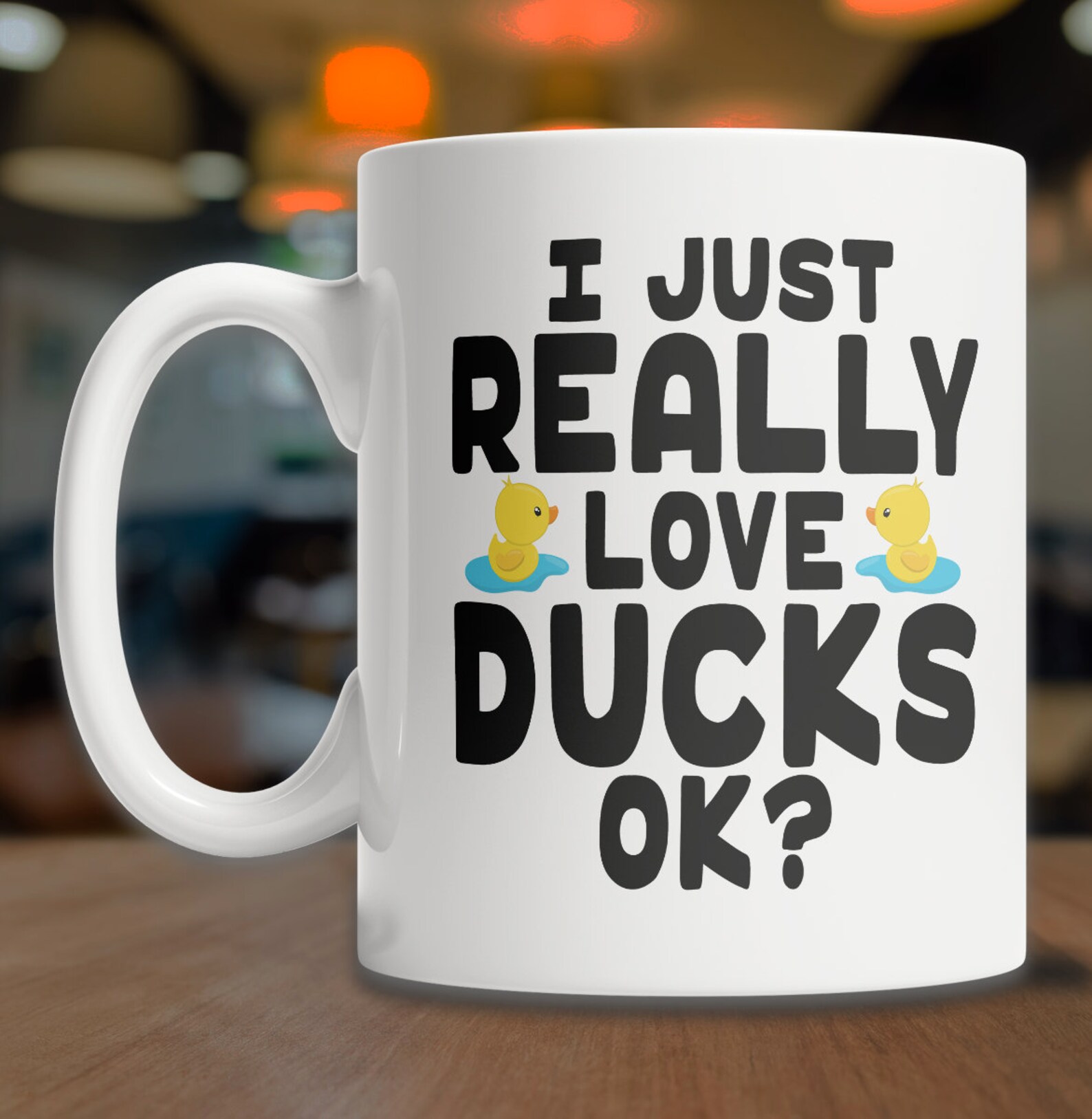 Cute Duck Mug, I Love Ducks Mug, Funny Duck Mug, Duck Lover Gift, Cute ...