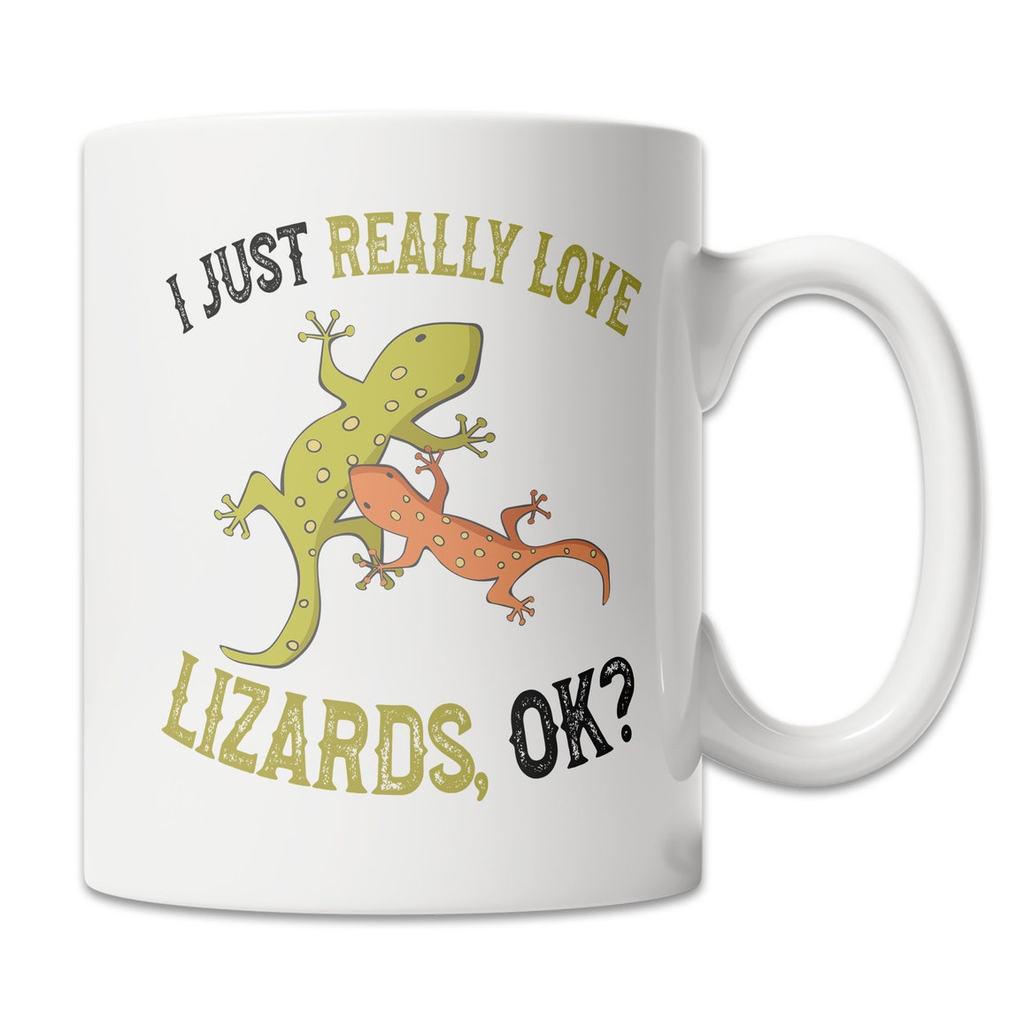 I Love Lizards Mug Cute Lizard Mug for Lizard Lovers Funny | Etsy