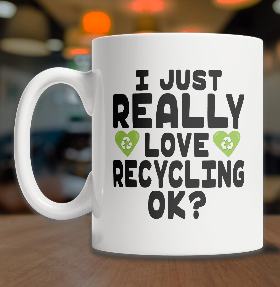 Cute Recycling Mug I Love Recycling Mug Save the Earth Mug - Etsy