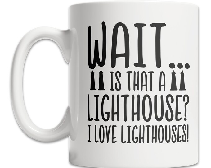 Lighthouse Coffee Mug Cute Lighthouse Mug Funny Lighthouse - Etsy