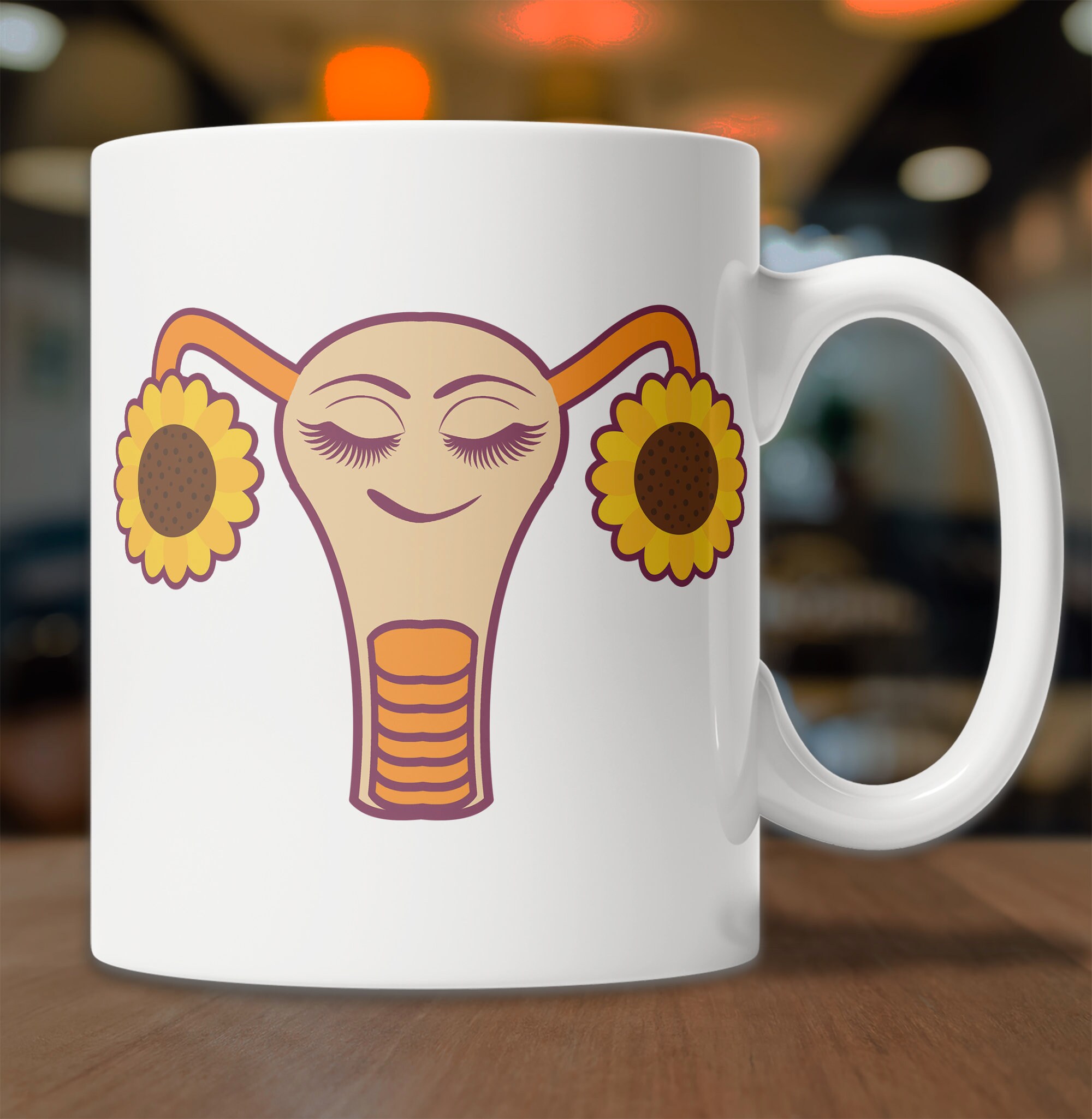 Sunflower Uterus Mug Cute Uterine Surgery Gift Mug - Etsy