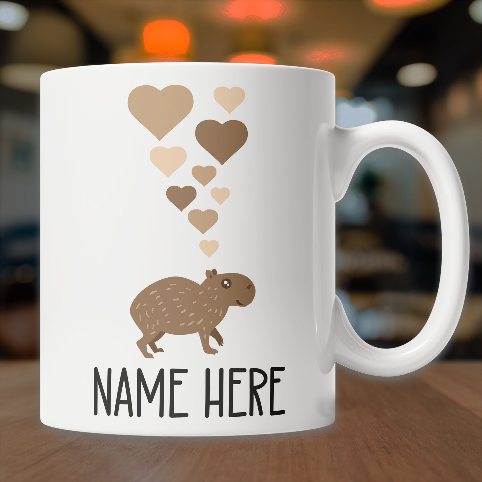 Personalized Capybara Mug Custom Capybara Mug Capybara Name Mug Cute ...