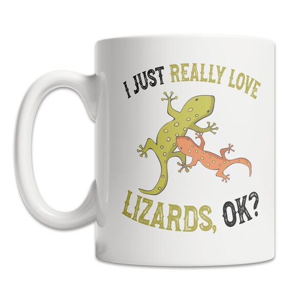I Love Lizards Mug Cute Lizard Mug for Lizard Lovers Funny | Etsy