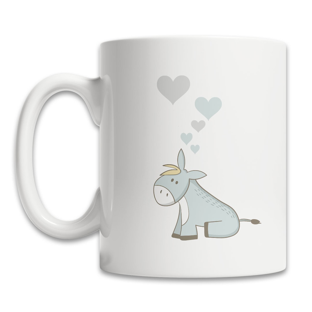 Cute Donkey Mug Donkey Lover Mug Fun Donkey Gift I Love - Etsy