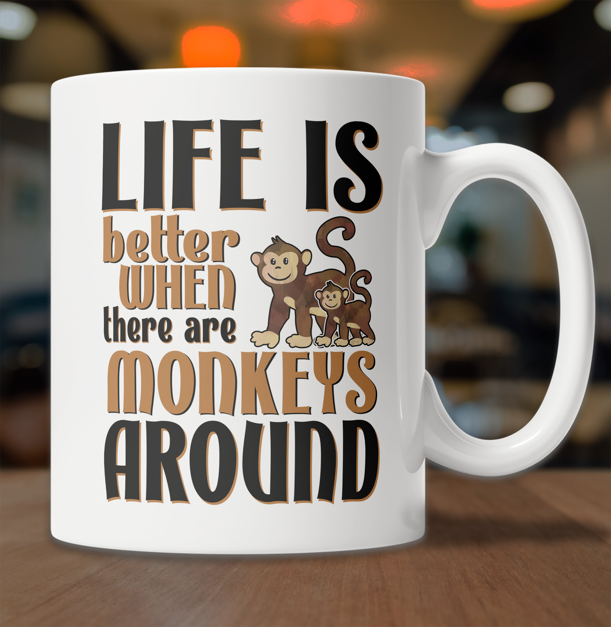 Cute Monkey Mug I Love Monkeys Mug Monkey Life Mug Cute - Etsy