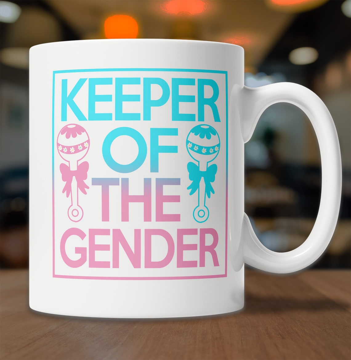 Keeper of the Gender Mug Gender Reveal Mug Gender Reveal - Etsy