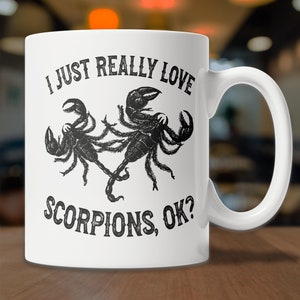 I Love Scorpions Mug Cute Scorpion Mug for Scorpion Lovers Funny ...