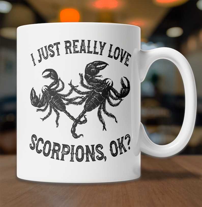 I Love Scorpions Mug Cute Scorpion Mug for Scorpion Lovers - Etsy
