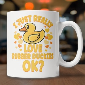 Cute Rubber Duck Mug, Rubber Ducky Gift, Rubber Duck Lover Gift Idea ...