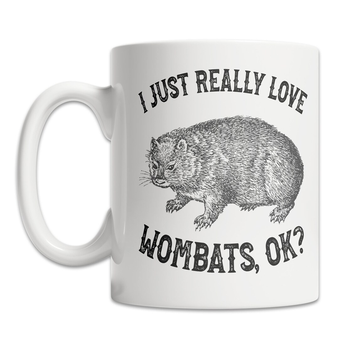 I Love Wombats Mug - Cute Wombat Mug for Wombat Lovers - Funny Wombat ...