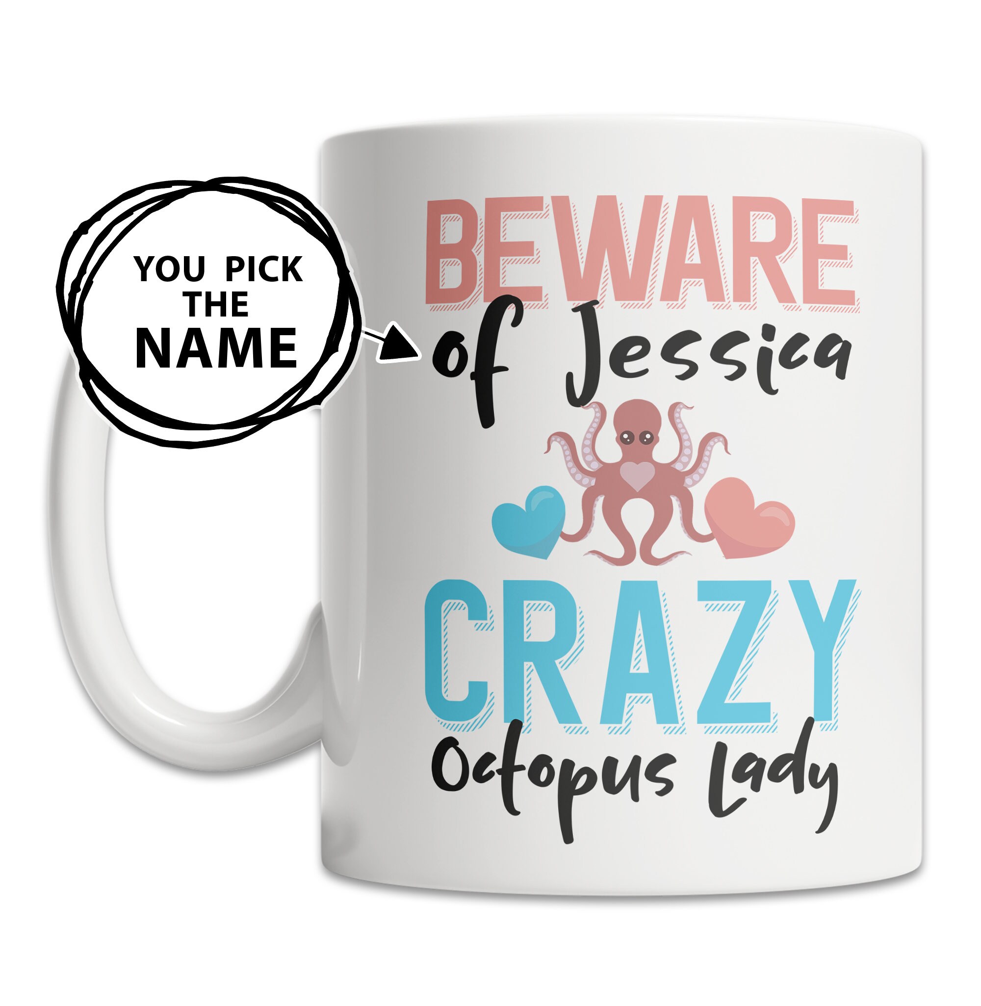 Custom Octopus Mug Octopus Name Mug Personalized Octopus | Etsy