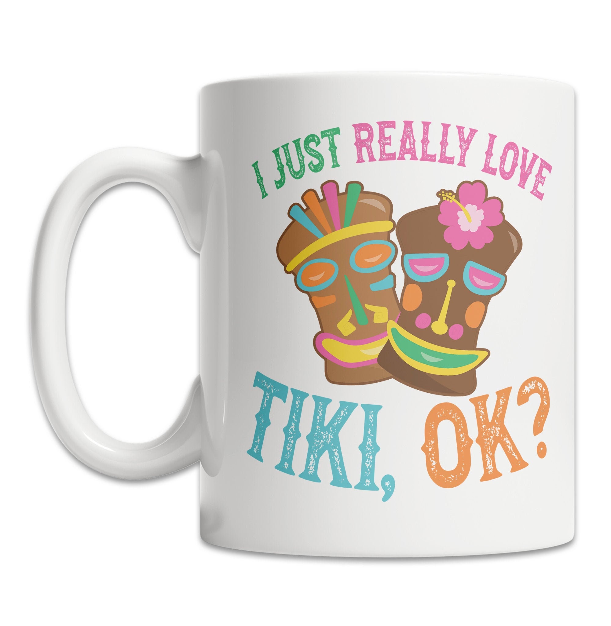 I Love Tiki Mug Cute Tiki Mug for Tiki Lovers Funny Tiki - Etsy
