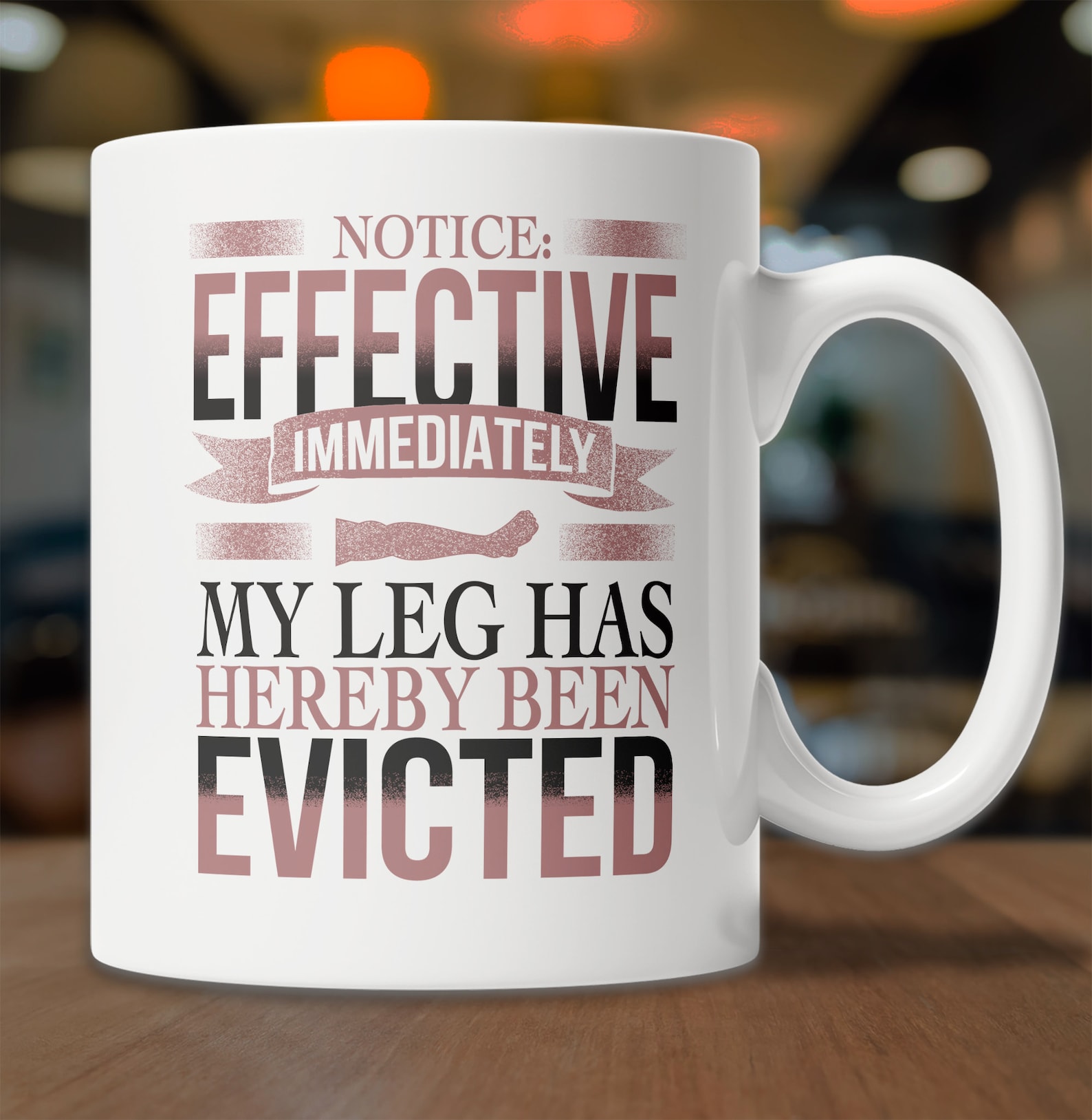 Leg Amputee Mug Leg Eviction Mug Cute Amputee Gift Mug - Etsy