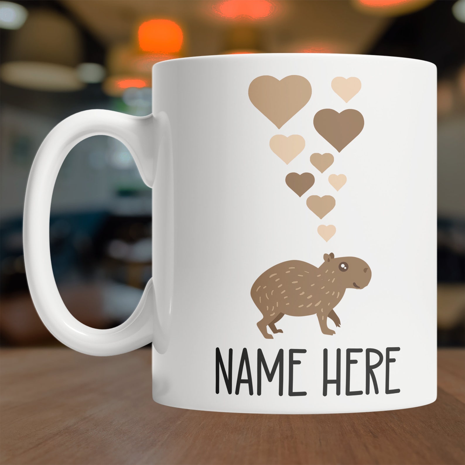 Personalized Capybara Mug Custom Capybara Mug Capybara Name Mug Cute ...