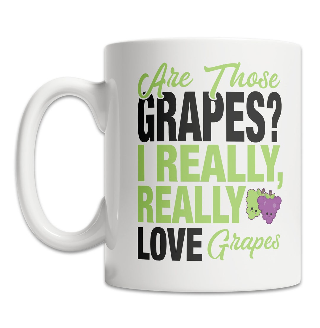 Cute Grape Lover Mug I Love Grapes Mug Cute Grape Gift Mug - Etsy