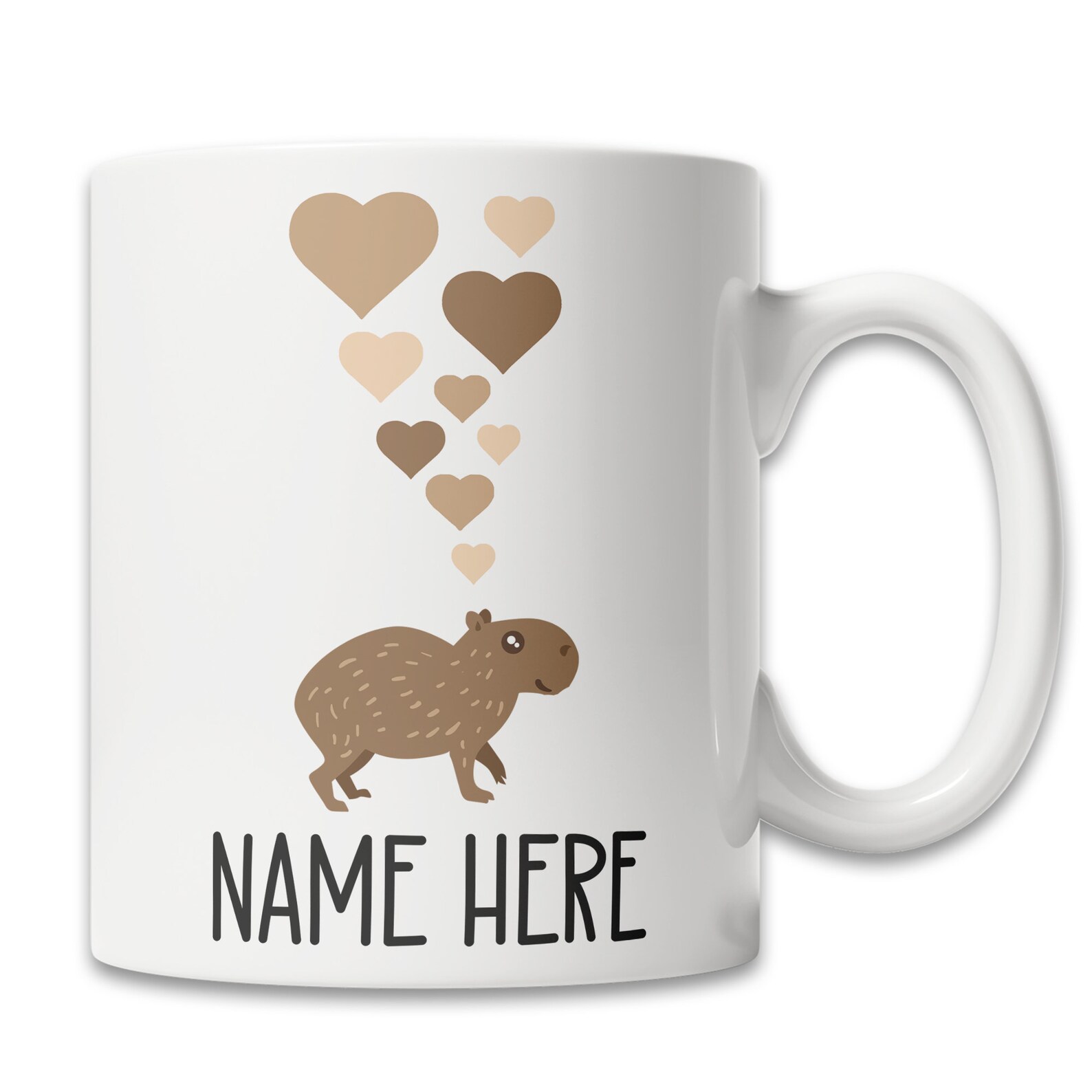 Personalized Capybara Mug Custom Capybara Mug Capybara Name Mug Cute ...