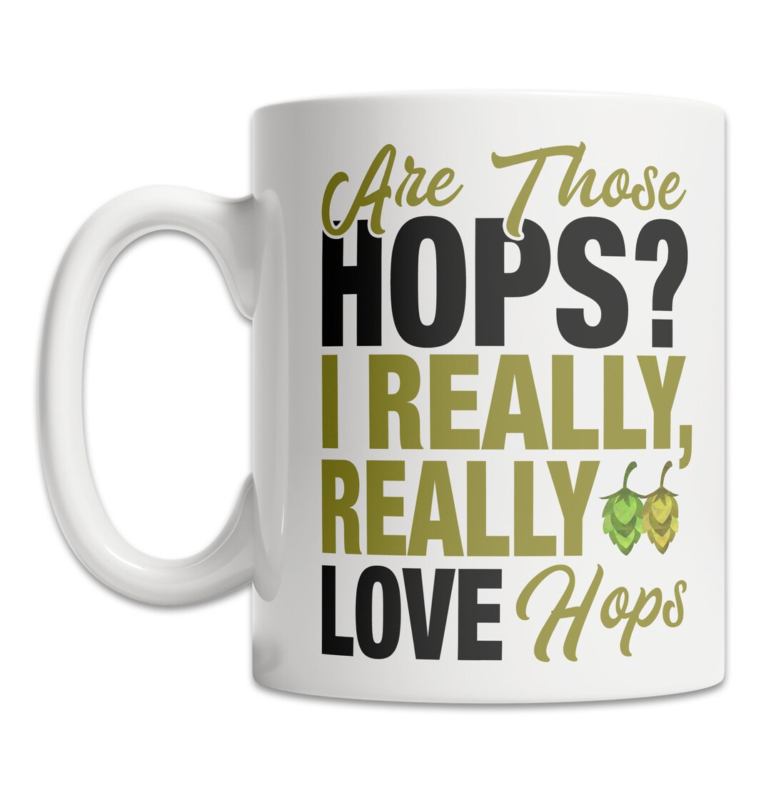 Cute Hop Lover Mug I Love Hops Mug Beer Brewing Gift Mug Funny ...