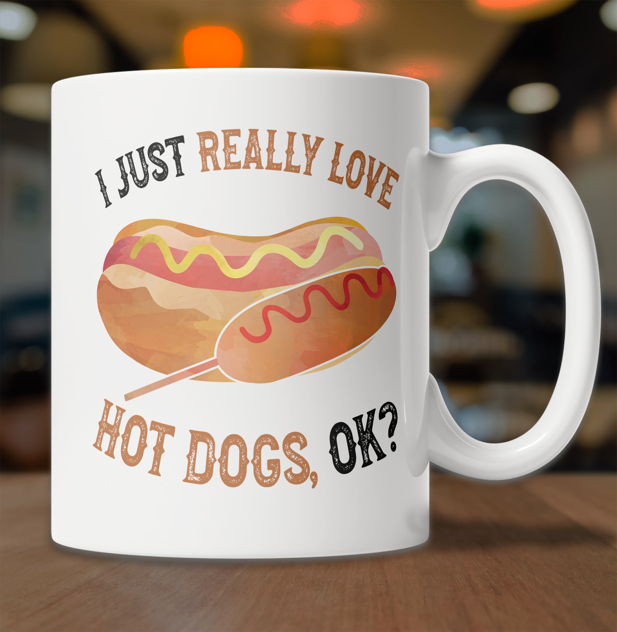 I Love Hot Dogs Mug Cute Hot Dog Mug for Hot Dog Lovers - Etsy UK