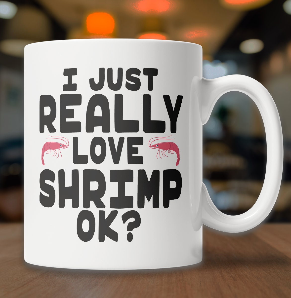 Cute Shrimp Mug I Love Shrimp Mug Cute Shrimp Gift Mug | Etsy
