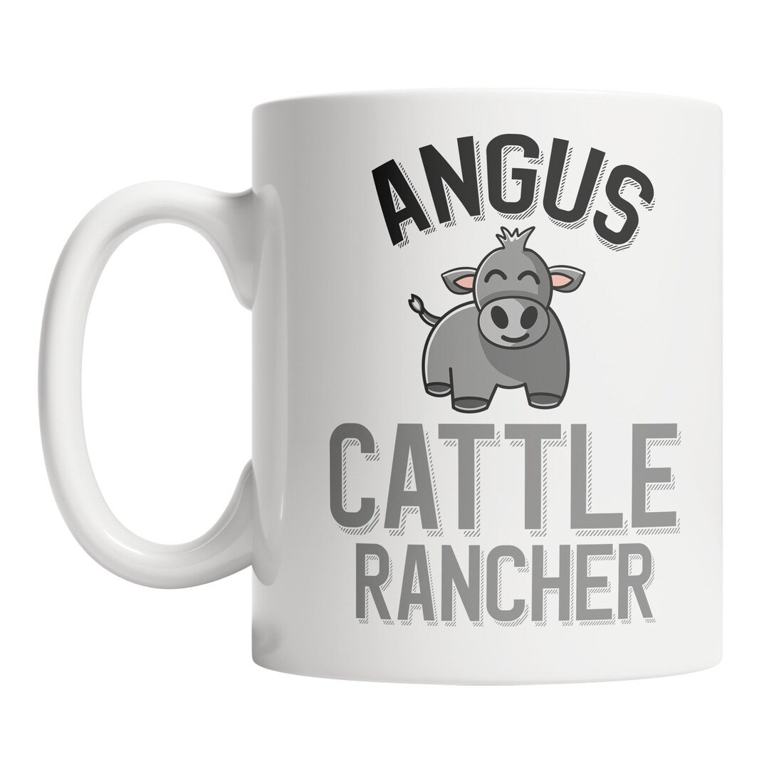 Angus Cattle Rancher Mug Angus Cow Owner Gift Cute Angus Cow Mug Angus ...