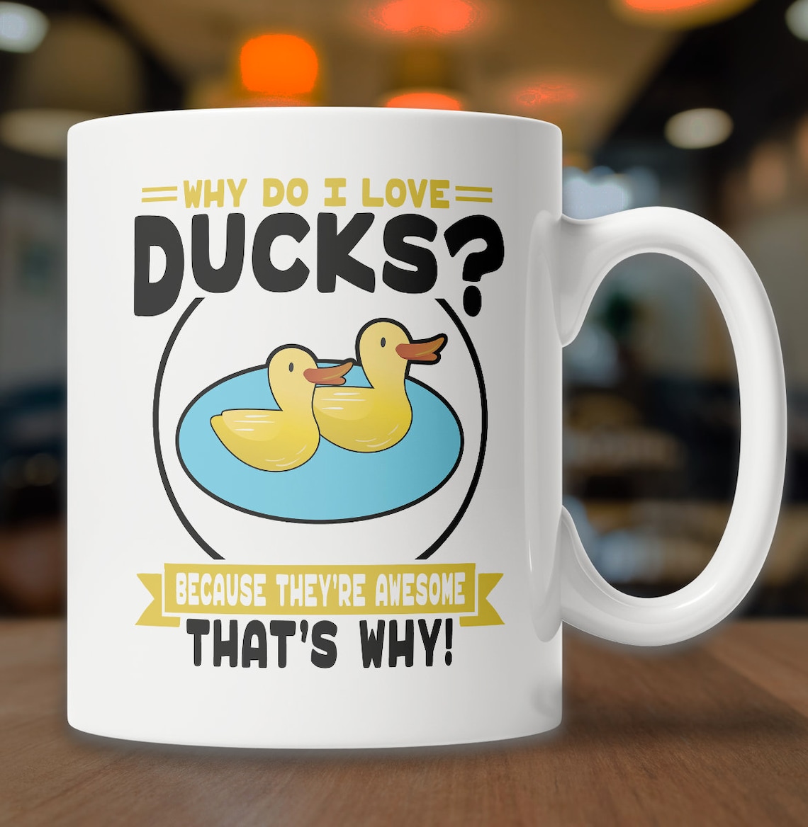 I Love Ducks Mug Cute Duck Mug Duck Coffee Mug Duck | Etsy