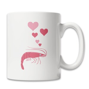 Cute Shrimp Coffee Mug - Love Shrimp Mug - Shrimp Lover Mug - Cute ...