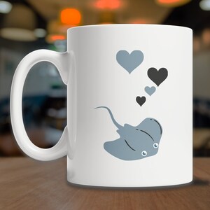 Manta Ray Coffee Mug Love Rays Mug Manta Ray Lover Mug Cute Manta Ray ...
