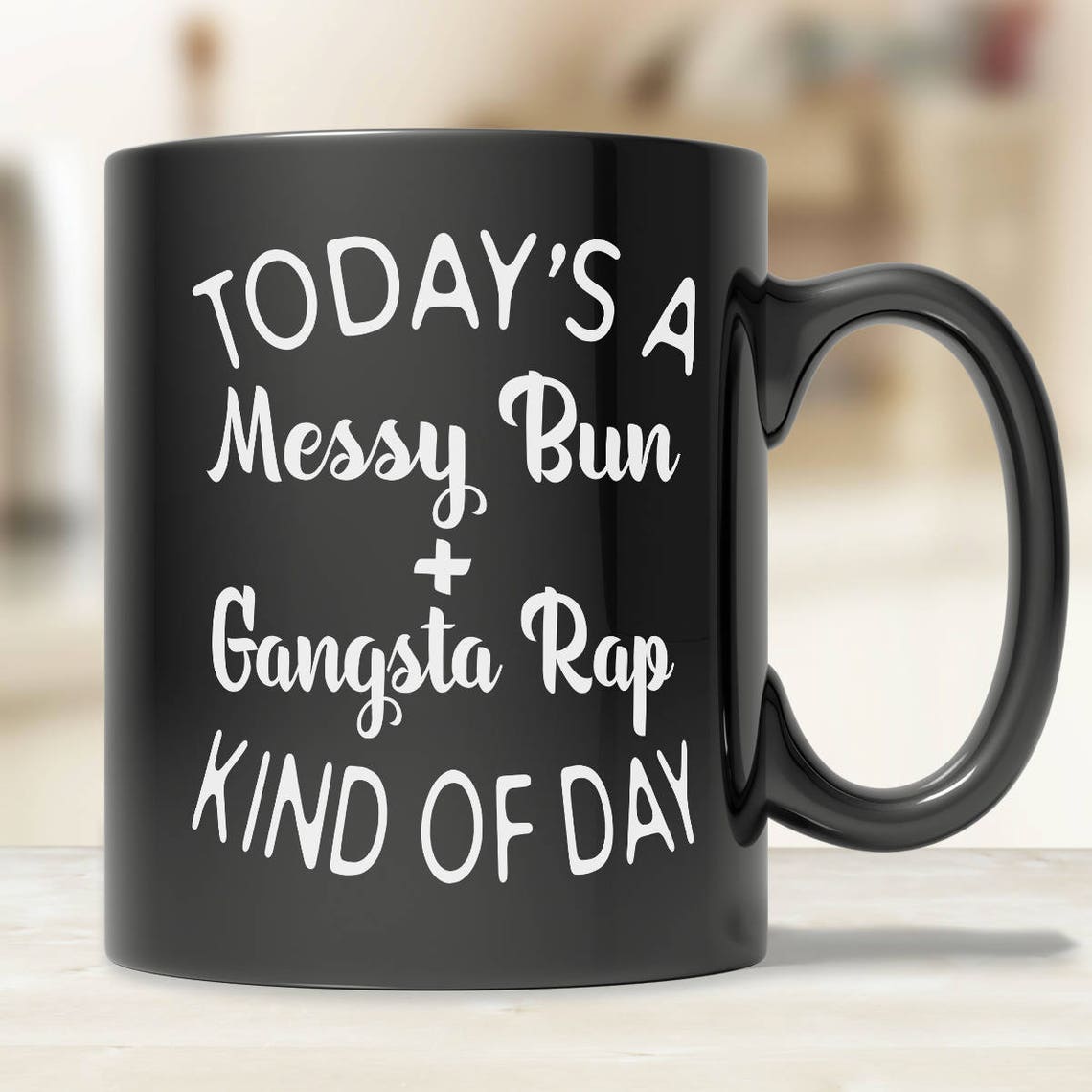 Messy Bun Mug Gangsta Rap Mug Basic Girl Coffee Mug - Etsy