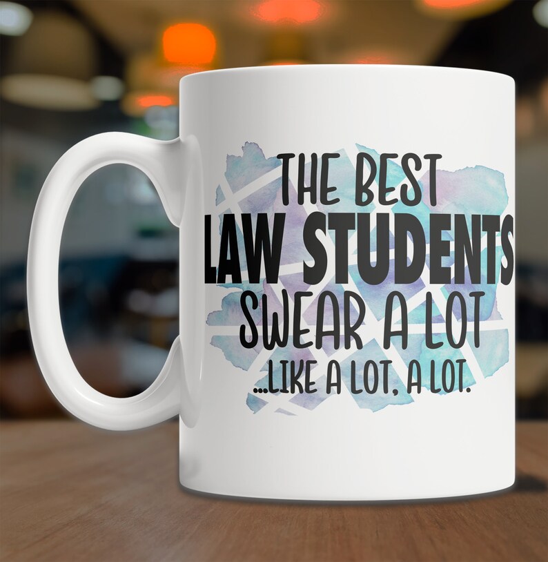 Funny Law School Mug Best Law Student Mug Cussing Law - Etsy