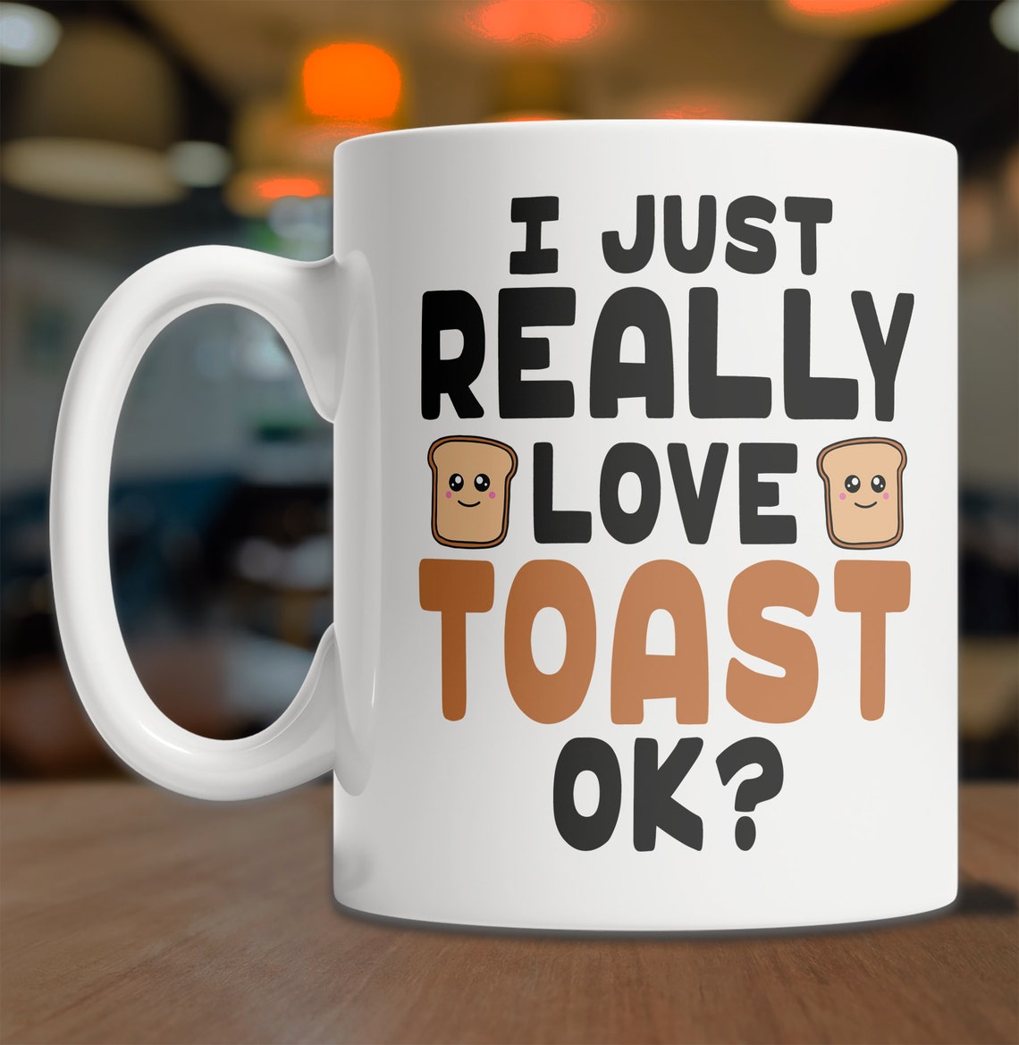 Kawaii Toast Mug for Toast Lovers Cute Toast Gift Mug I - Etsy