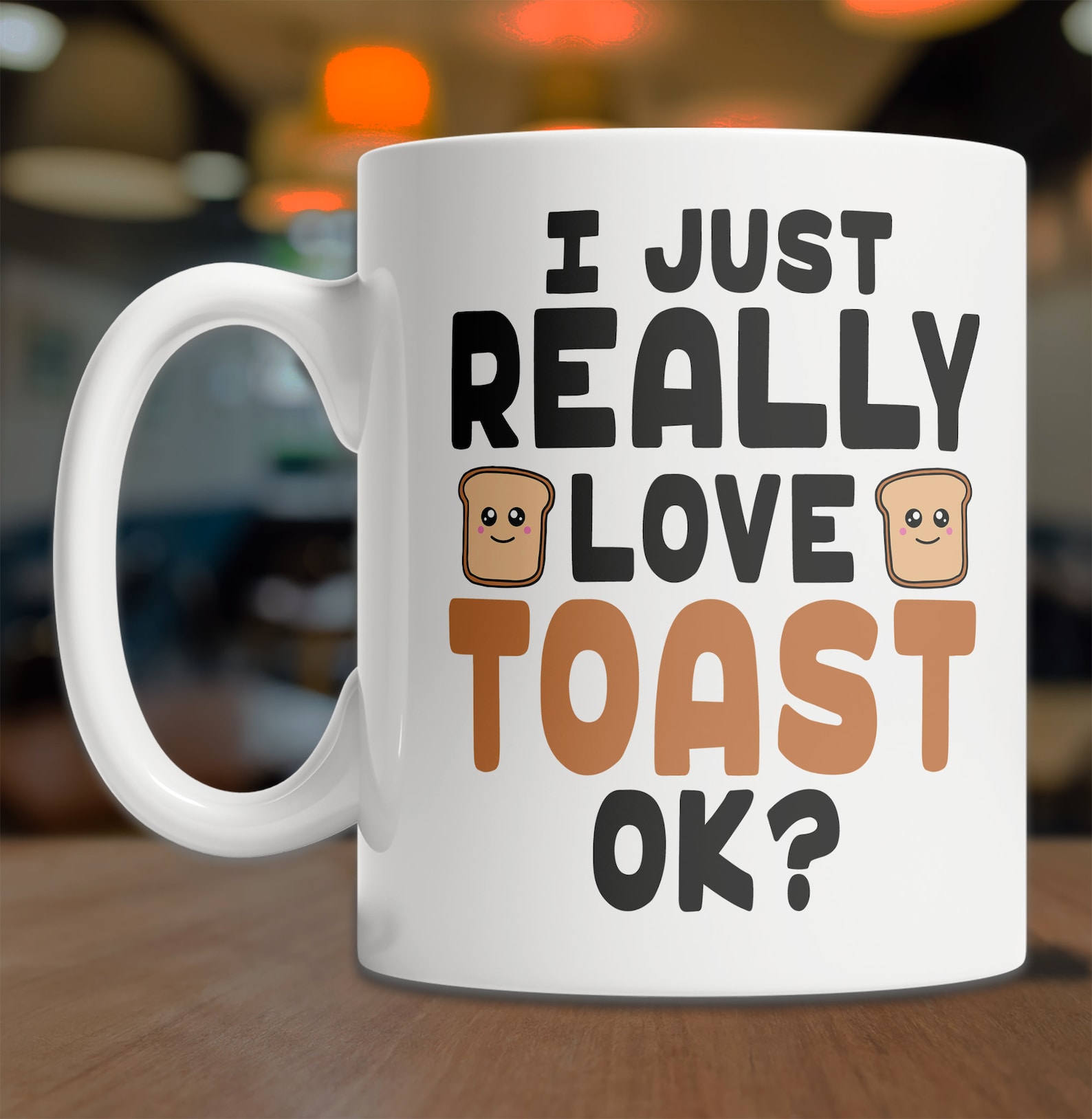 Kawaii Toast Mug for Toast Lovers Cute Toast Gift Mug I - Etsy