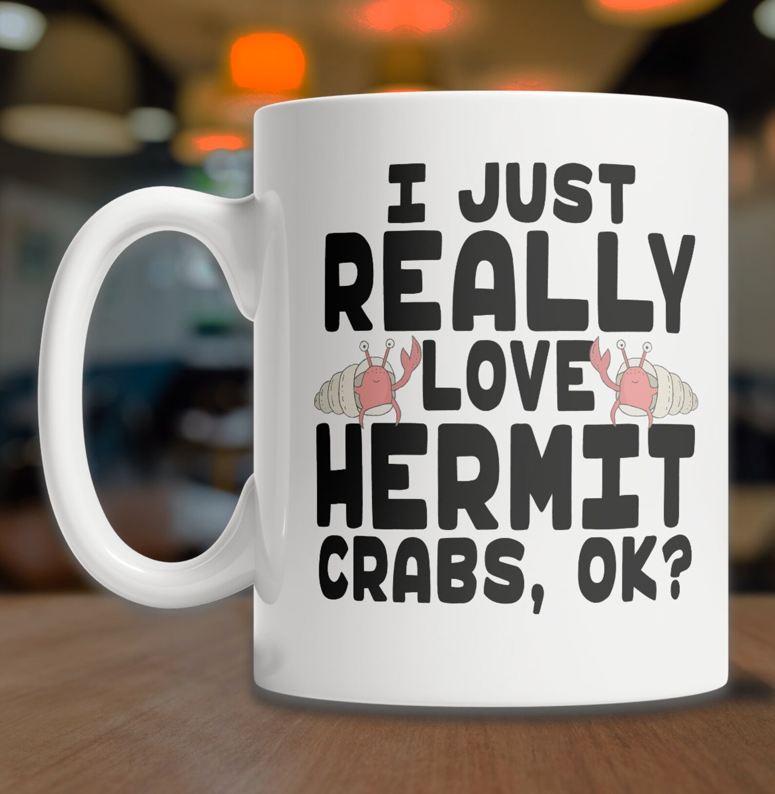 Cute Hermit Crab Mug I Love Hermit Crabs Mug Cute Hermit - Etsy